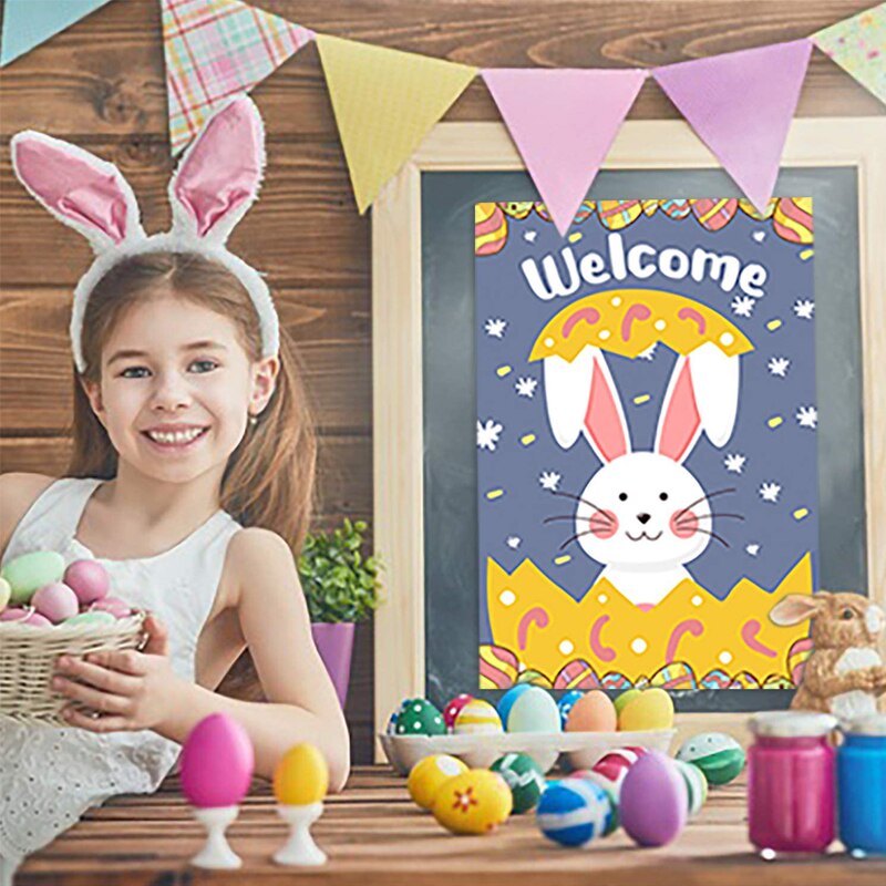2Pcs Happy Easter Garden Flags and Double Sided In... – Grandado
