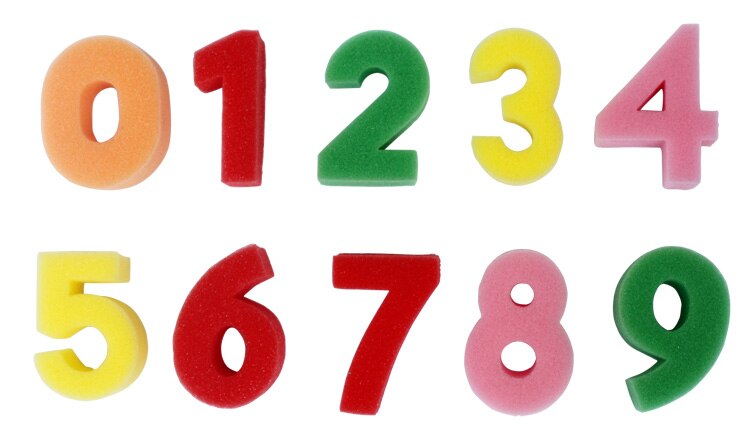 10PCS/LOT,0-9 numbers art sponge Teach your own Ea... – Grandado
