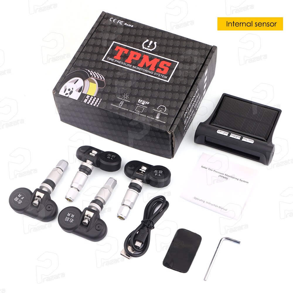 Solar Car Tyre Pressure Alarm TPMS TY02A Tyre Pres... – Vicedeal
