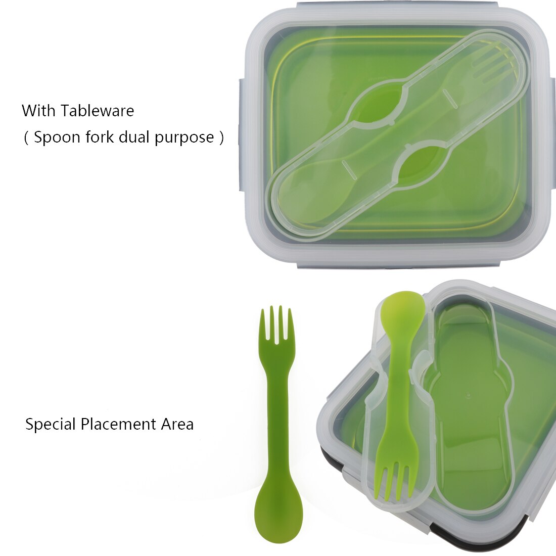 Portable 700ml Silicone Collapsible Lunch Box Micr... – Grandado