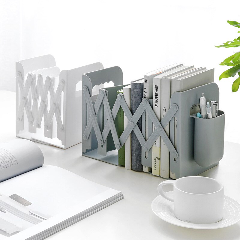 Adjustable Retractable Book Holder Bookends with P... – Vicedeal
