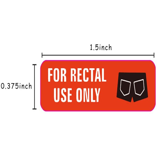Voor Rectale Gebruik Alleen Stickers 1.5 "X. ... – Vicedeal