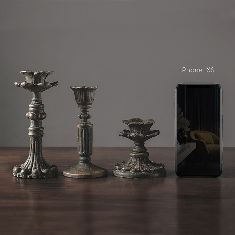Retro Candlestick Resin Candle Holder Home Decor C... – Grandado