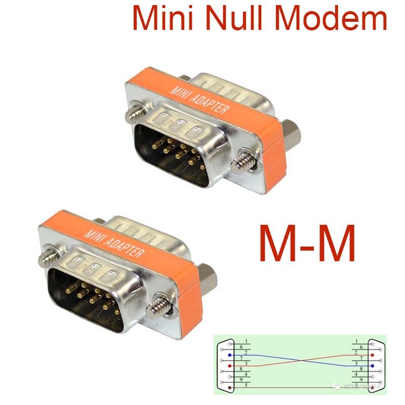 Mini Null Modem DB9 Male to DB9 Male plug Adapter ... – Vicedeal