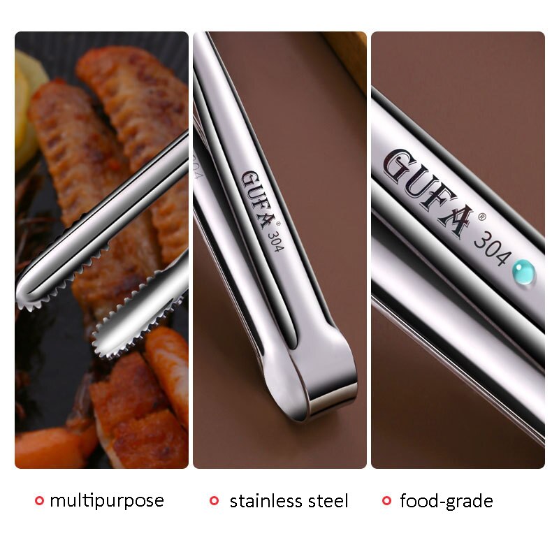 Stainless Steel Grill Tong Salad Bread Serving Ton... – Vicedeal