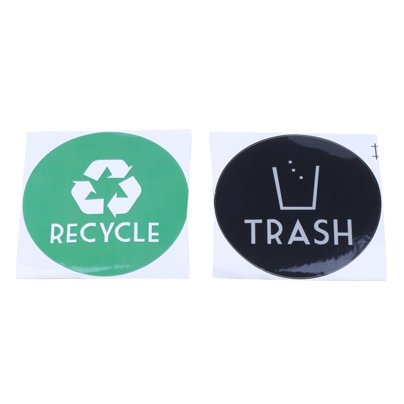 Recycle + Trash Vinyl Belettering Decal Sticker(6X... – Vicedeal
