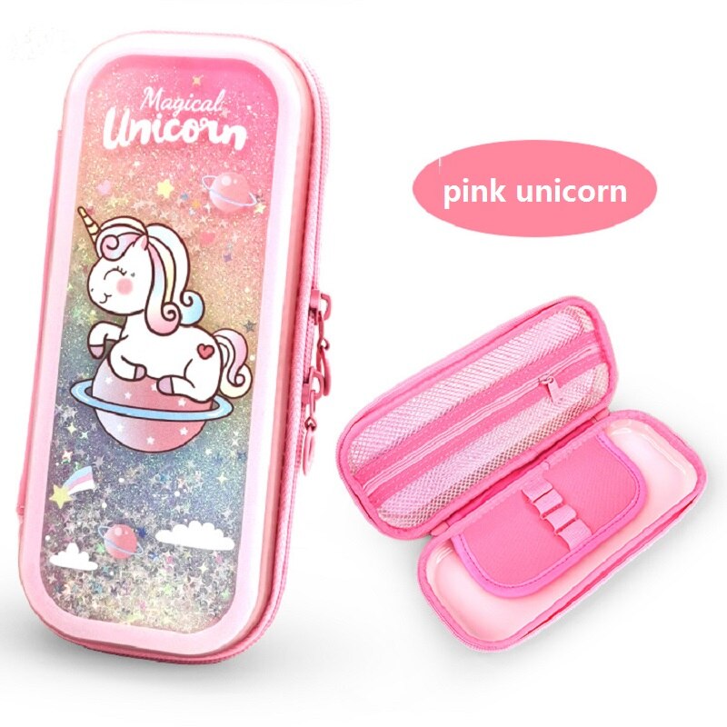 Pink Girl Pencil Box Quicksand Flow Pen Case Sciss... – Vicedeal