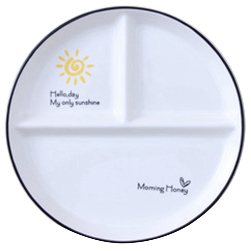 Children's Ceramic Serving Plate 8 Inch Grid P... – Vicedeal