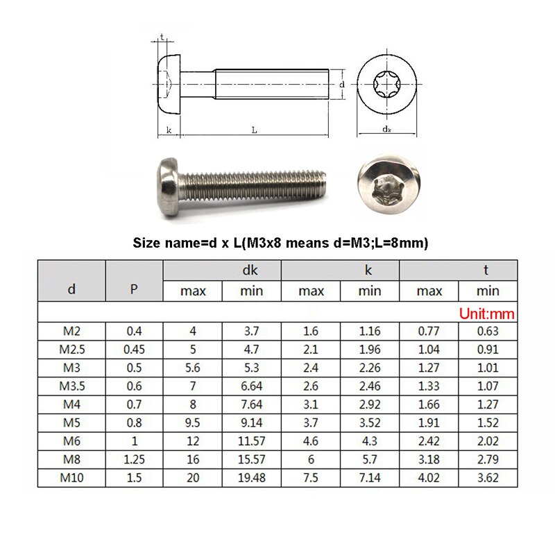 (100 Pieces) M2x4/5/6/8/10mm Star Drive Machine Sc... – Vicedeal