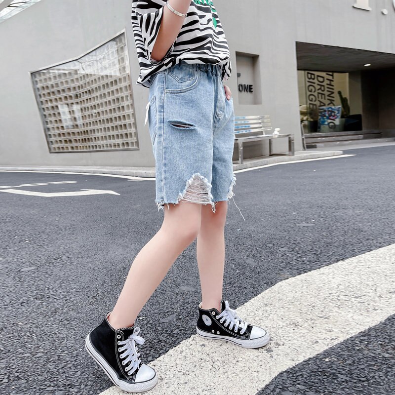 Teen Meisjes Ripped Shorts Met Gat Nieuwkomers Zom... – Vicedeal