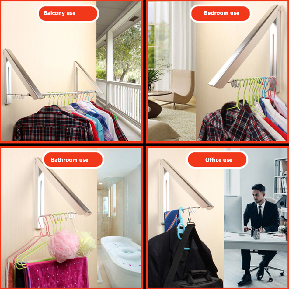 Indoor Balkon Droogrek Wandmontage Droogrek Badkam... – Grandado