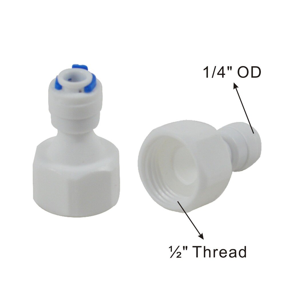 Rechte Adapter 1/2 "Draad Vrouwelijke X 1/4&q... – Vicedeal