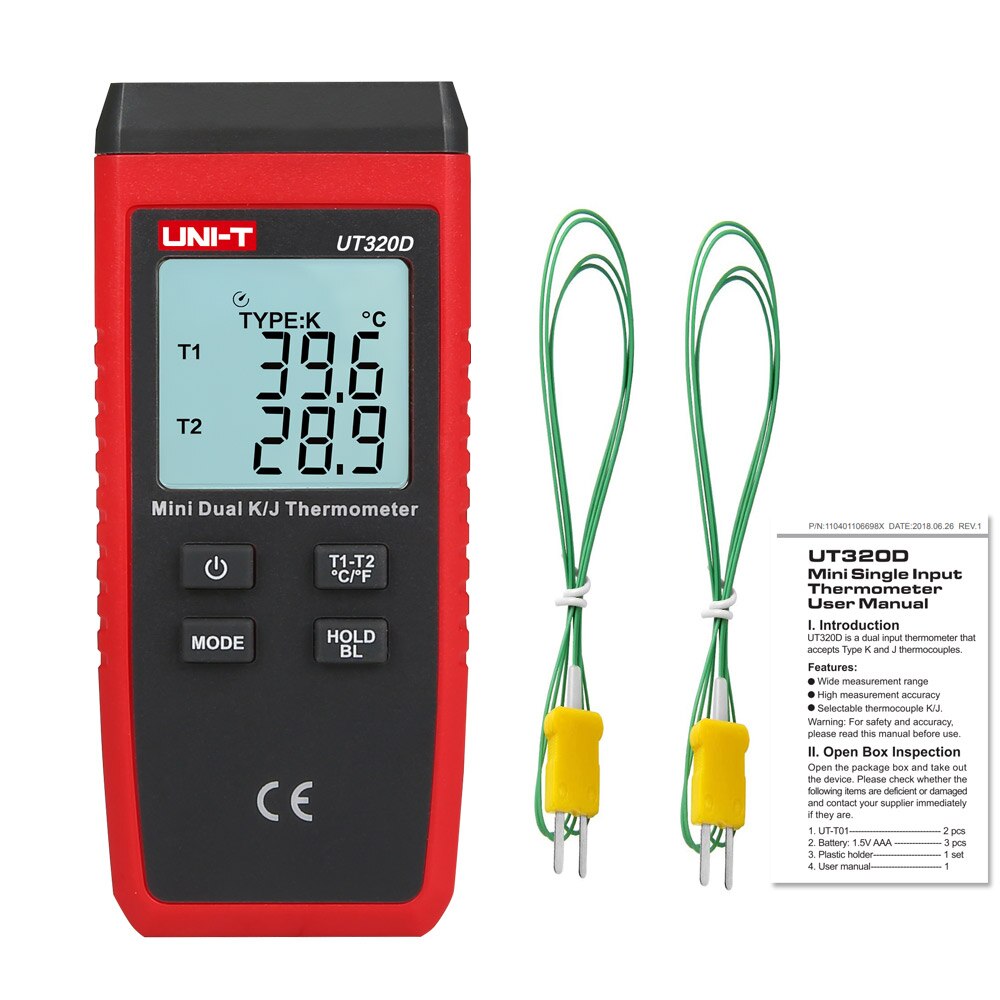 UNI-T UT320A UT320D Contact Thermometer Thermokopp... – Grandado