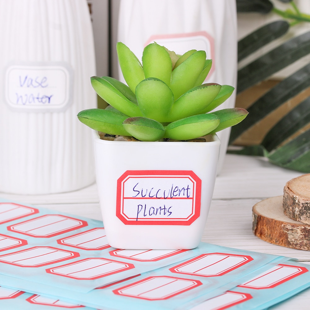 12 Sheets/Set White Self-Adhesive Label Sticker Na... – Grandado