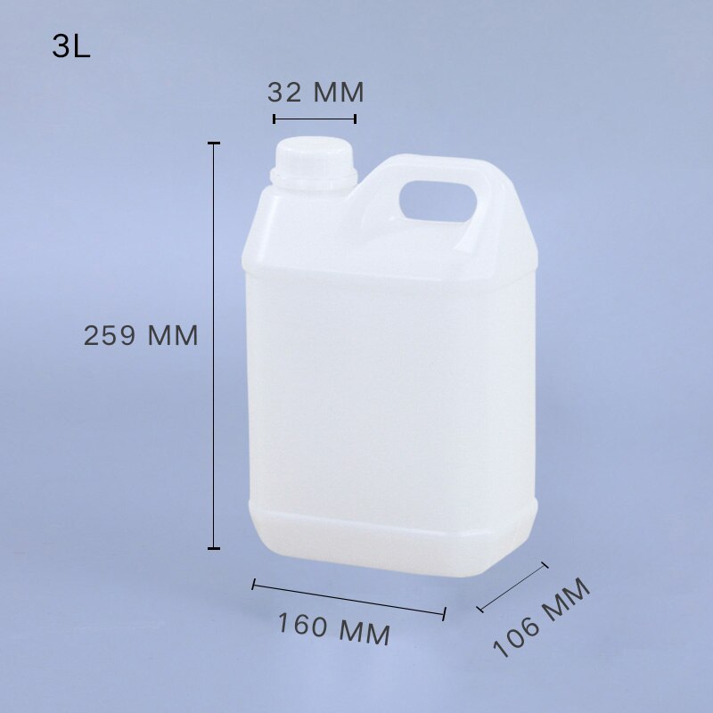 3 liter square HDPE container portable plastic jer... – Grandado
