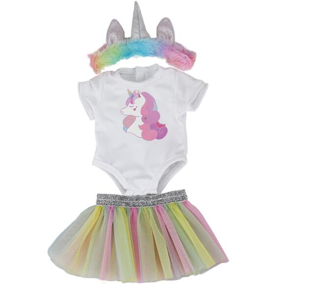 Dragt til 17 tommer baby reborn dukke 43cm tøj – Grandado