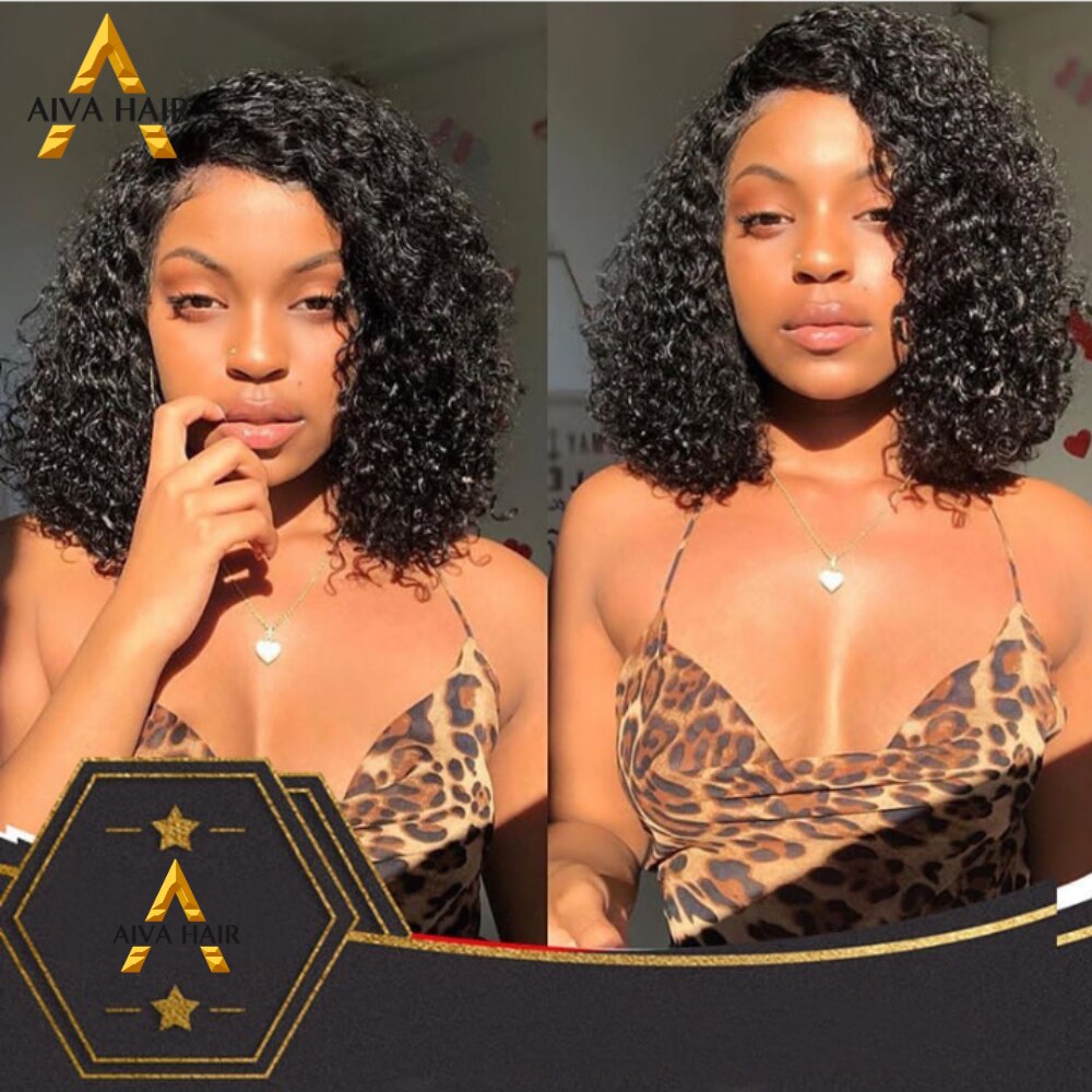 AIVA Discount Curly Bob Synthetic Lace Front Wig H... – Grandado