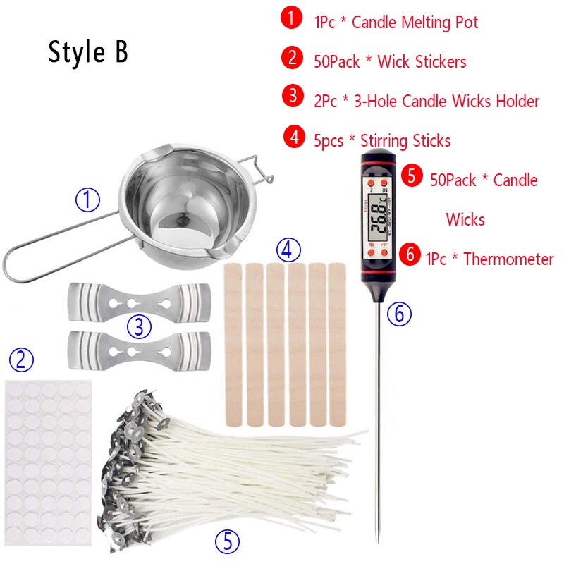 DIY Making Scented Candles Kit Craft Tools 2 Types... – Grandado