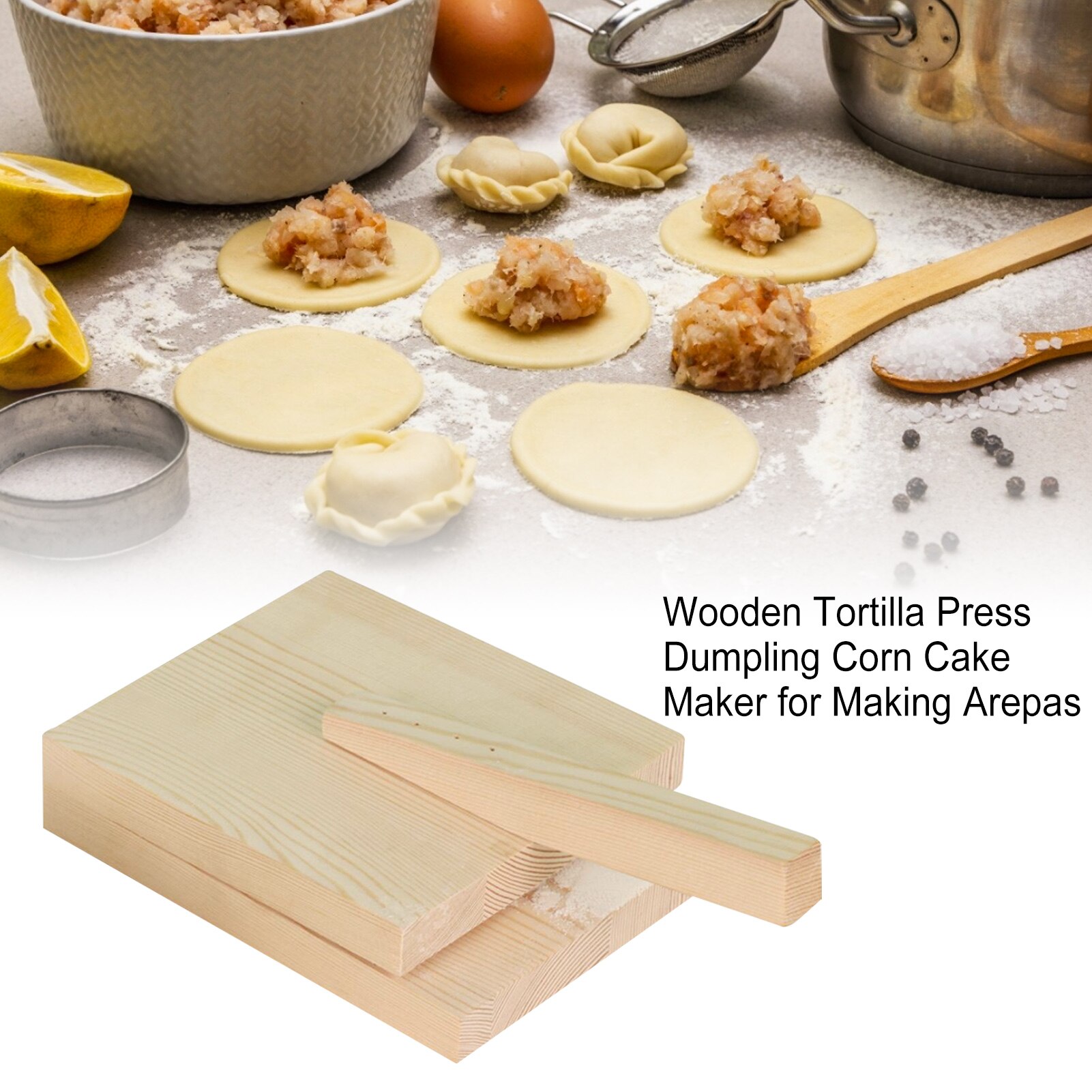 Wood Tortilla Press Dumpling Skin Maker Presser Ch... – Grandado