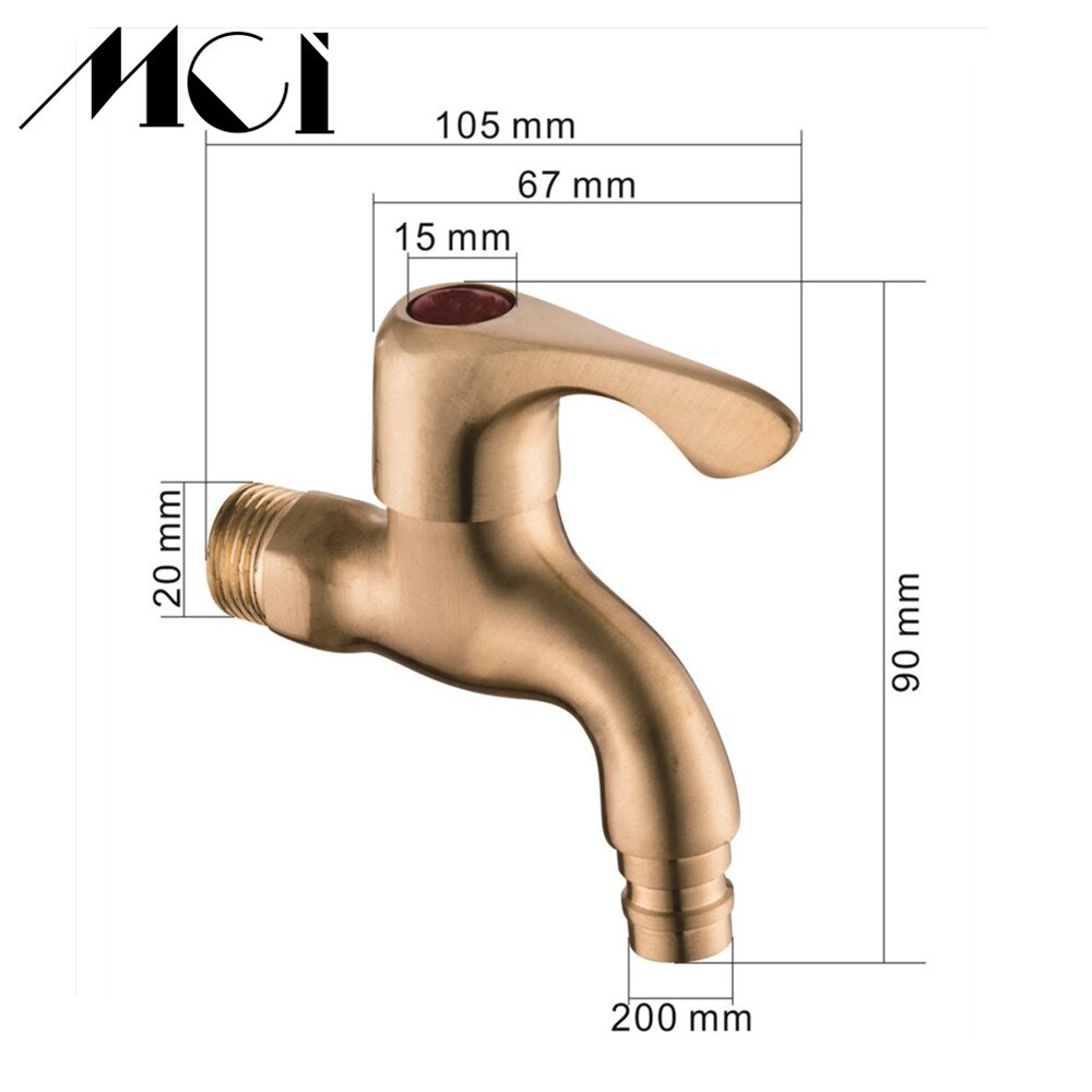 Bibcocks Kraan Antiek Messing Wandmontage Badkamer... – Grandado