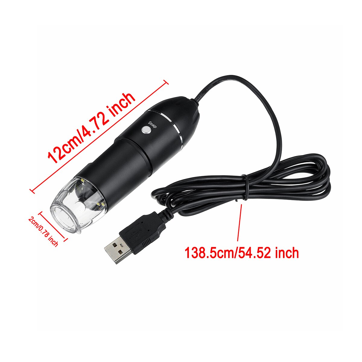3 in 1 8 LED Digital Microscope Type-C/Micro USB F... – Vicedeal