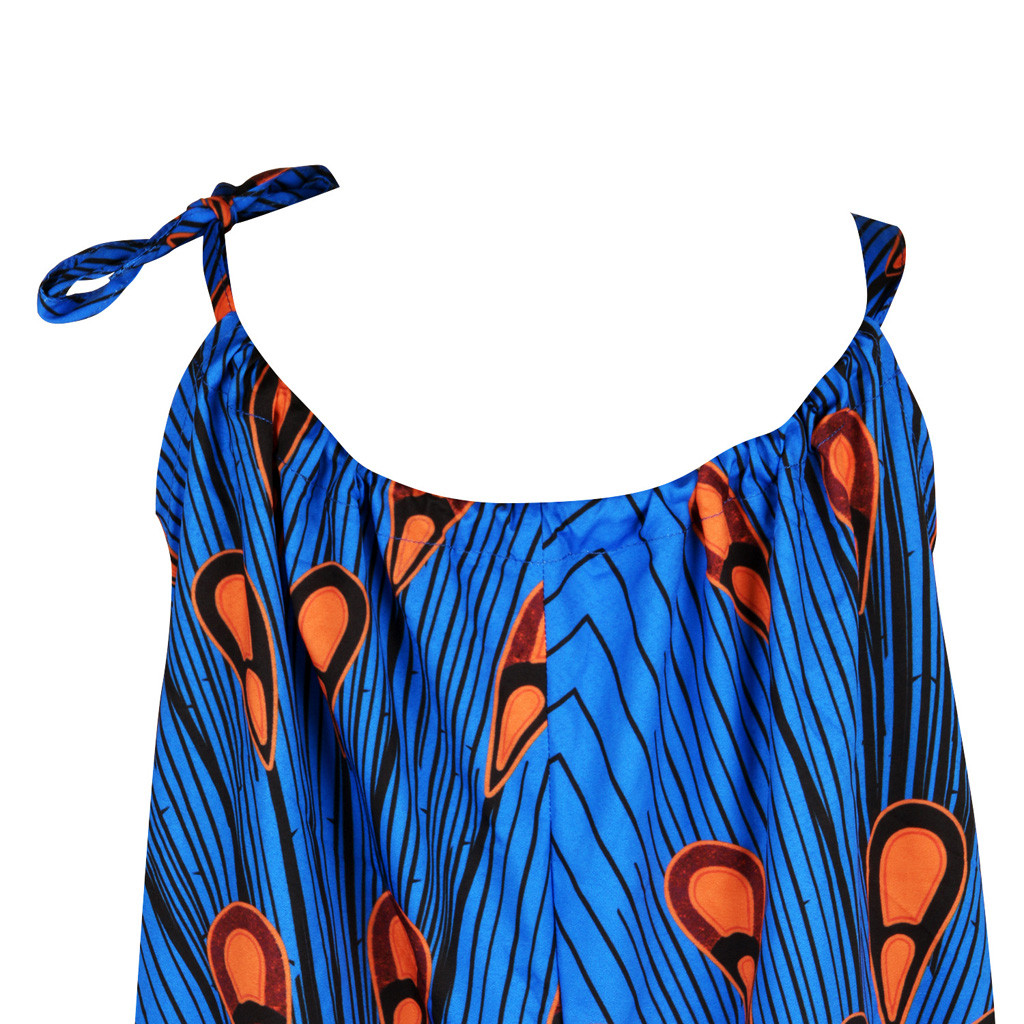 Girls Ethnic Overalls African Dashiki Geometric Di... – Grandado