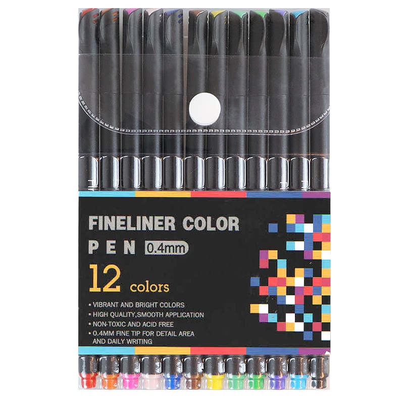 36 Colors Fineliner Pens Set Fine Line Colored Ske... – Vicedeal