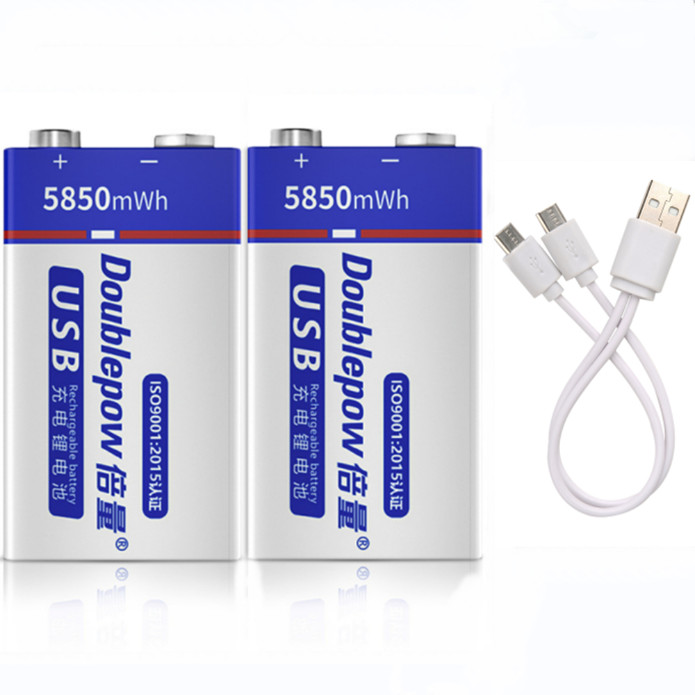 Original 3780mWh USB 9V rechargeable battery Type-... – Grandado