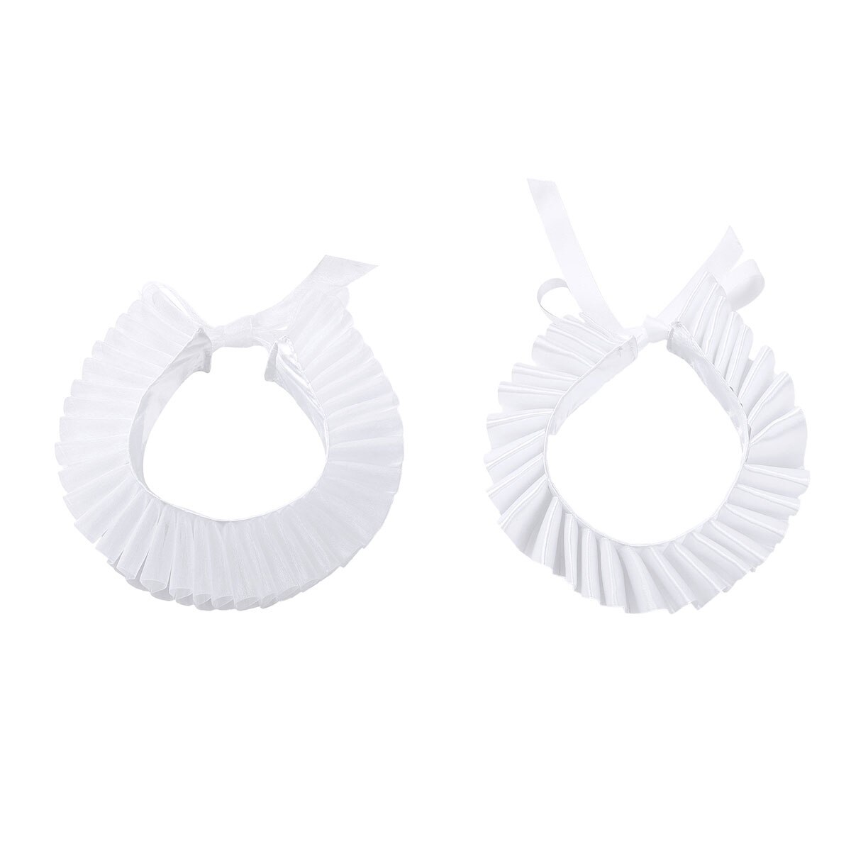 White Renaissance Elizabethan Ruffled Sheer/Satin ... – Vicedeal