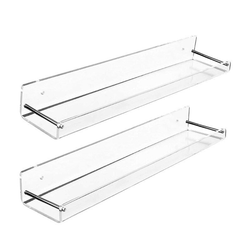 4Pcs Wall Mount Clear Acrylic Floating Shelf Shelv... – Grandado