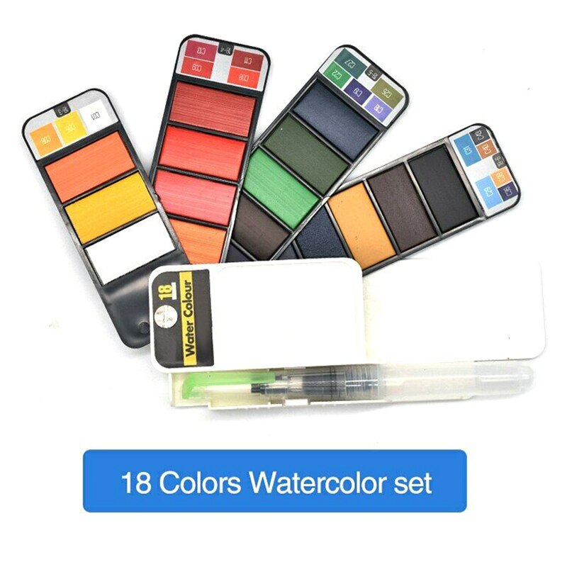 Portable Watercolor Kits 18/25/33/42 Colors Foldab... – Grandado