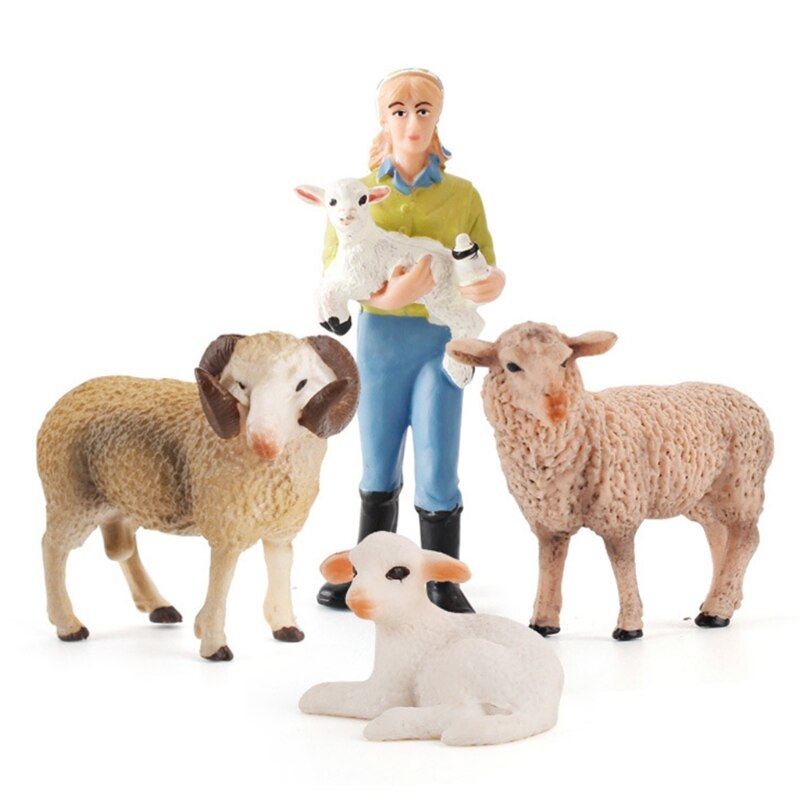 Simulation Zoo Animals Model Chicken Cow Poultry P... – Grandado