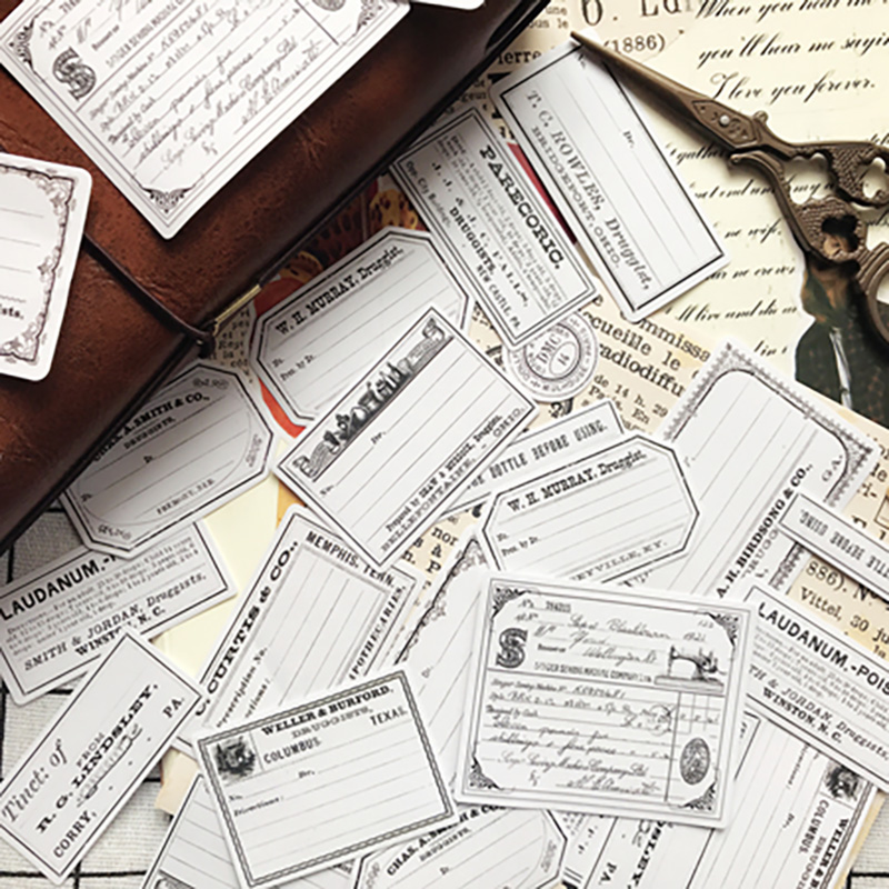 28Pcs Black White Vintage Stickers Junk Journal Ep... – Vicedeal
