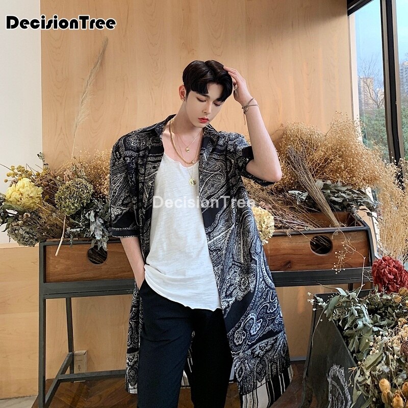 japanese kimono cardigan men haori yukata male sam... – Grandado