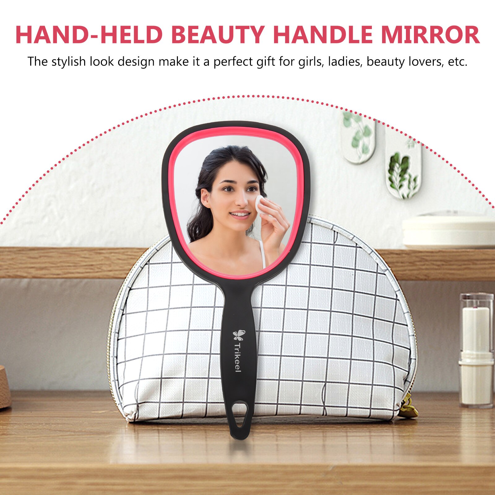 3Pcs Hand Held Mirror Portable Makeup Mirror Girl ... – Grandado