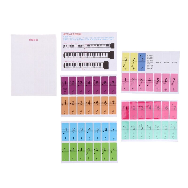 61 88 Keys Opmerking Stickers Piano Elektronische ... – Vicedeal