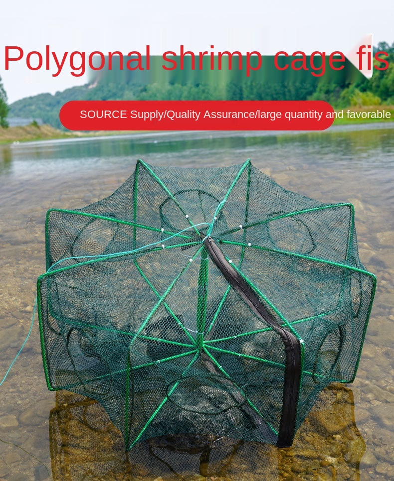 Factory Price Folding Fish Cage 6 Sides 6/8 Holes ... – Grandado