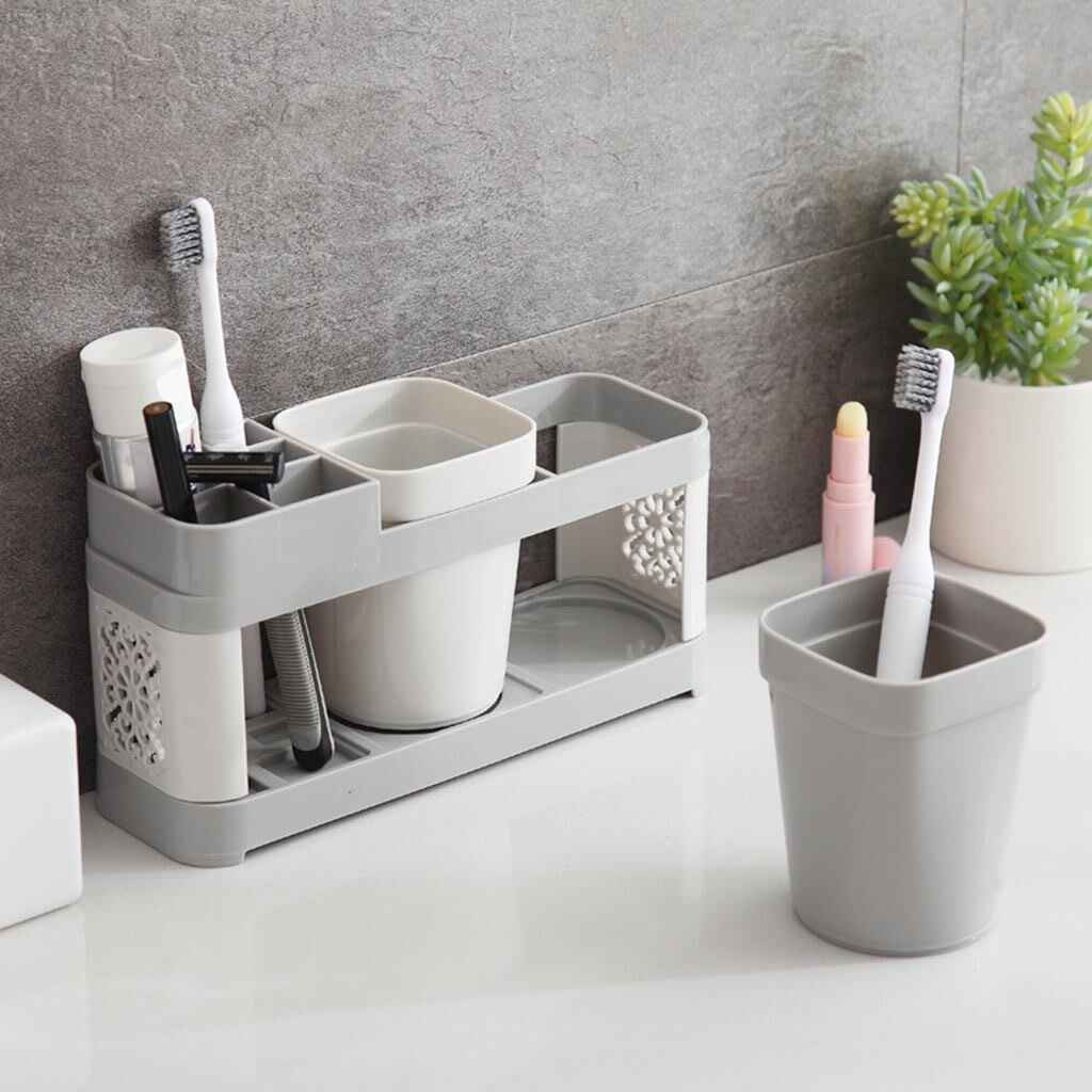 Toothbrush holder brush cup set bathroom toothbrus... – Grandado