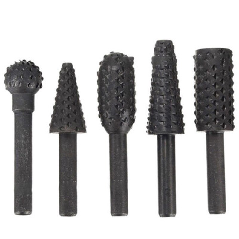 5pcs 1/4" Shank Rotary Drill Bits Set Rasp Bu... – Grandado