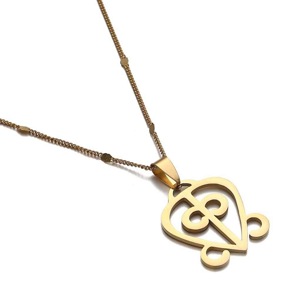 Stainless Steel African Adinkra Symbol Pendant Nec... – Grandado