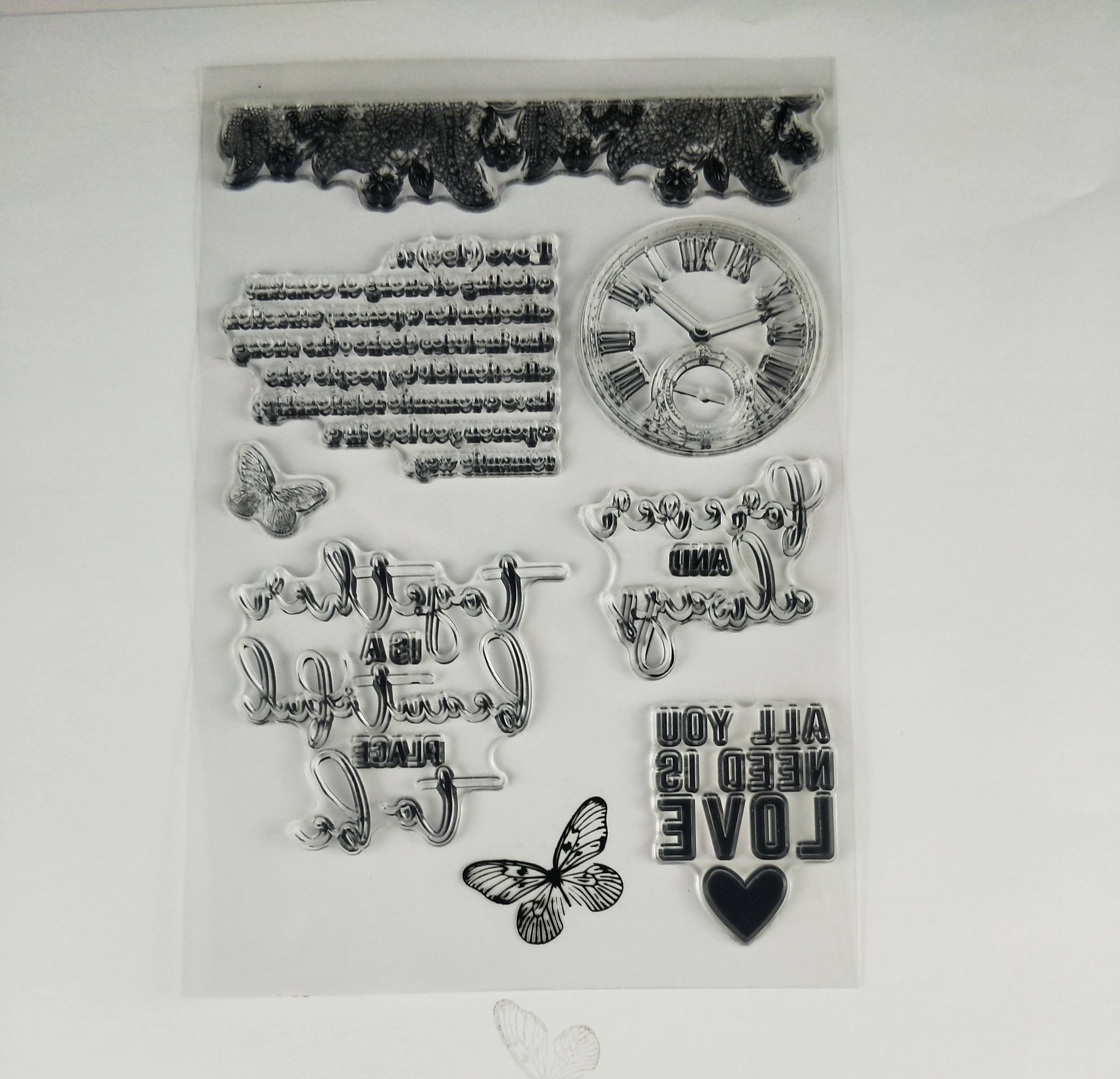 Stamp Retro Peace And Love Graphic DIY Signet Hand... – Grandado