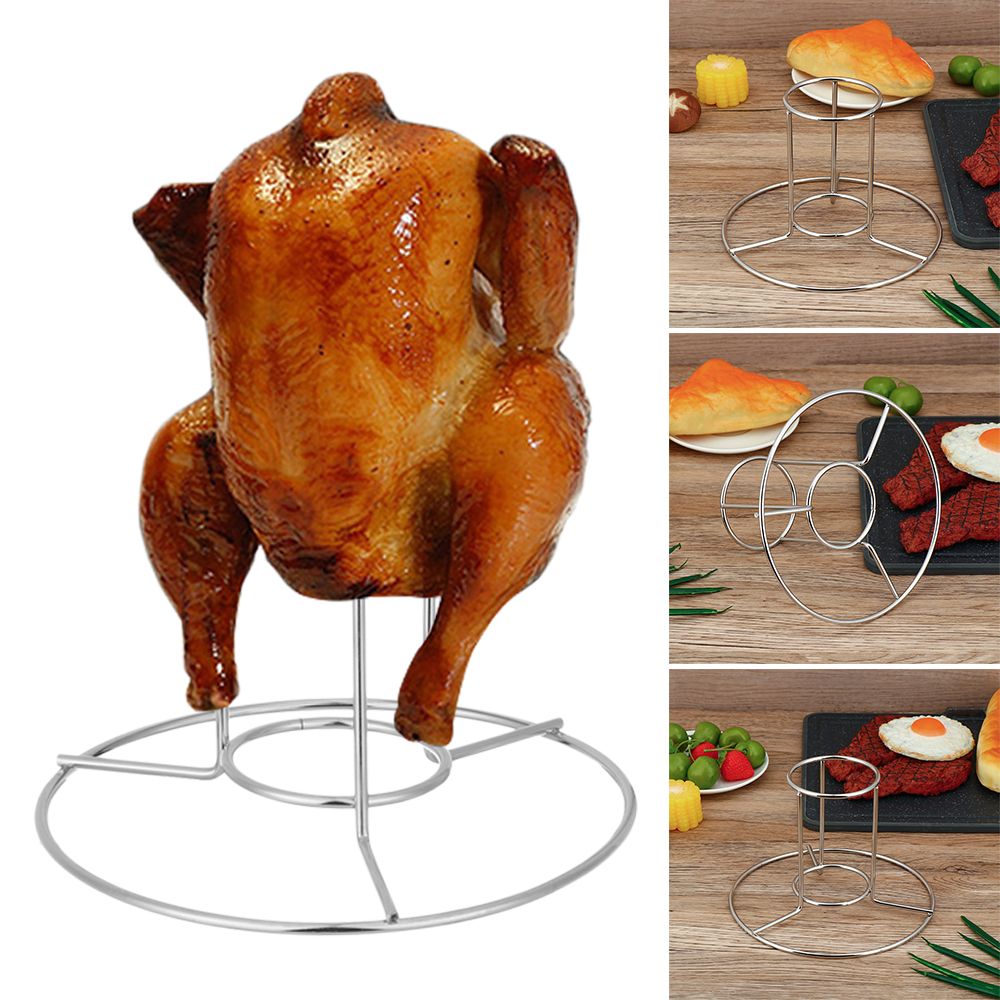 Practical Oven BBQ Silver Chicken Roaster Rack Bee... – Vicedeal