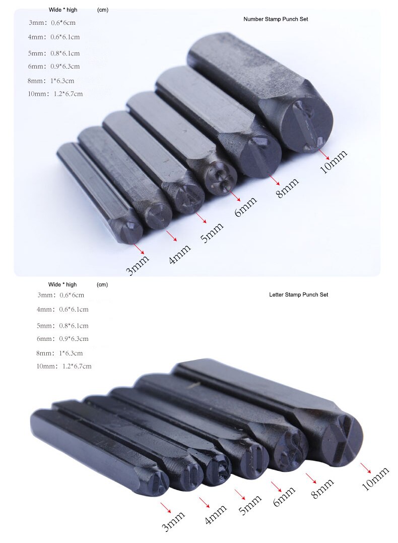 Number and Letter Stamp punch Set 36 pcs 3mm\4mm\5... – Grandado