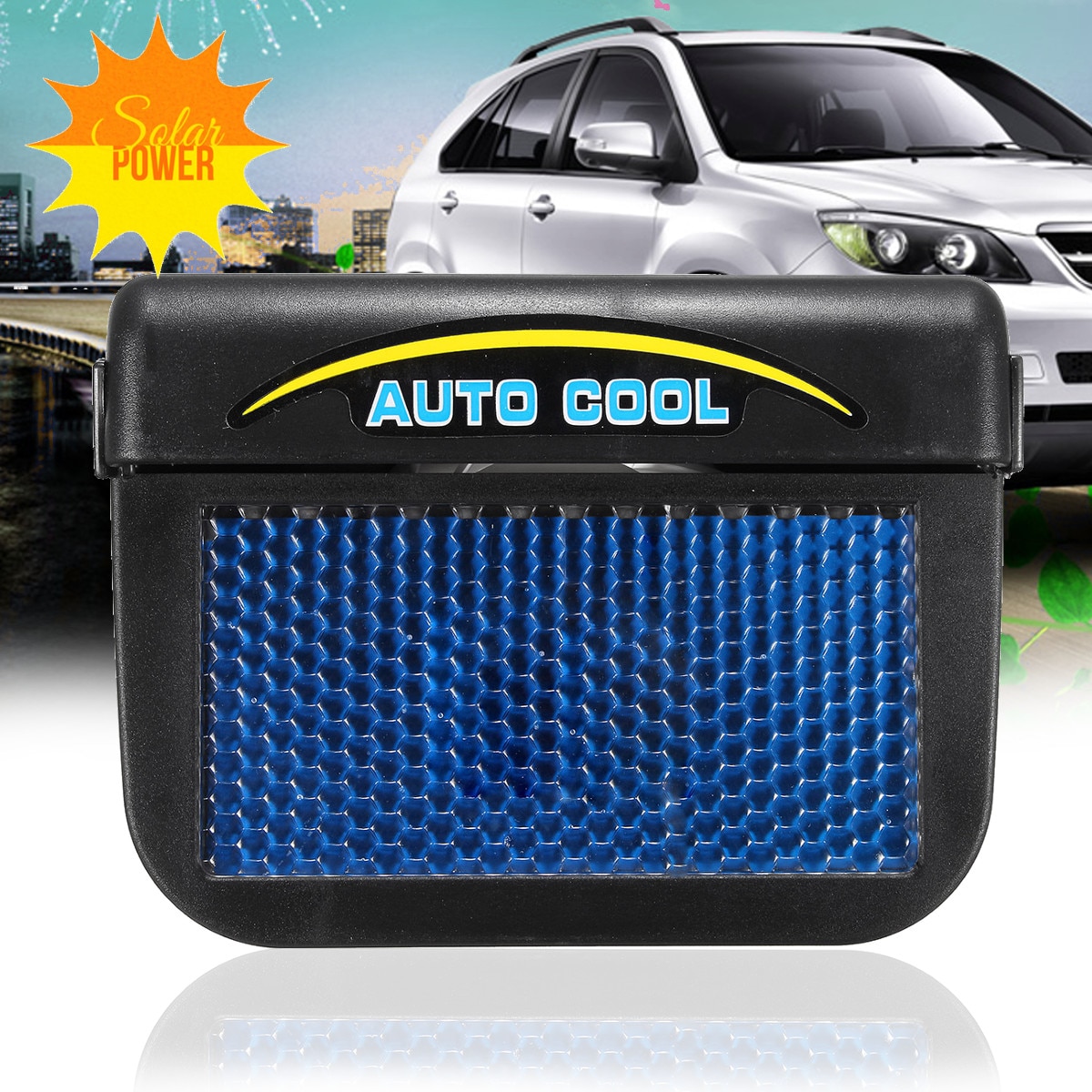 Solar Powered Car Auto Cool Air Vent Cooling Fan C... – Grandado