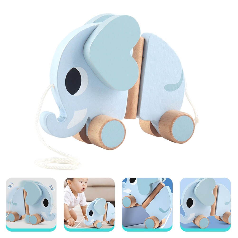 Toddler Pull-along Cartoon Elephant Walker Playthi... – Vicedeal