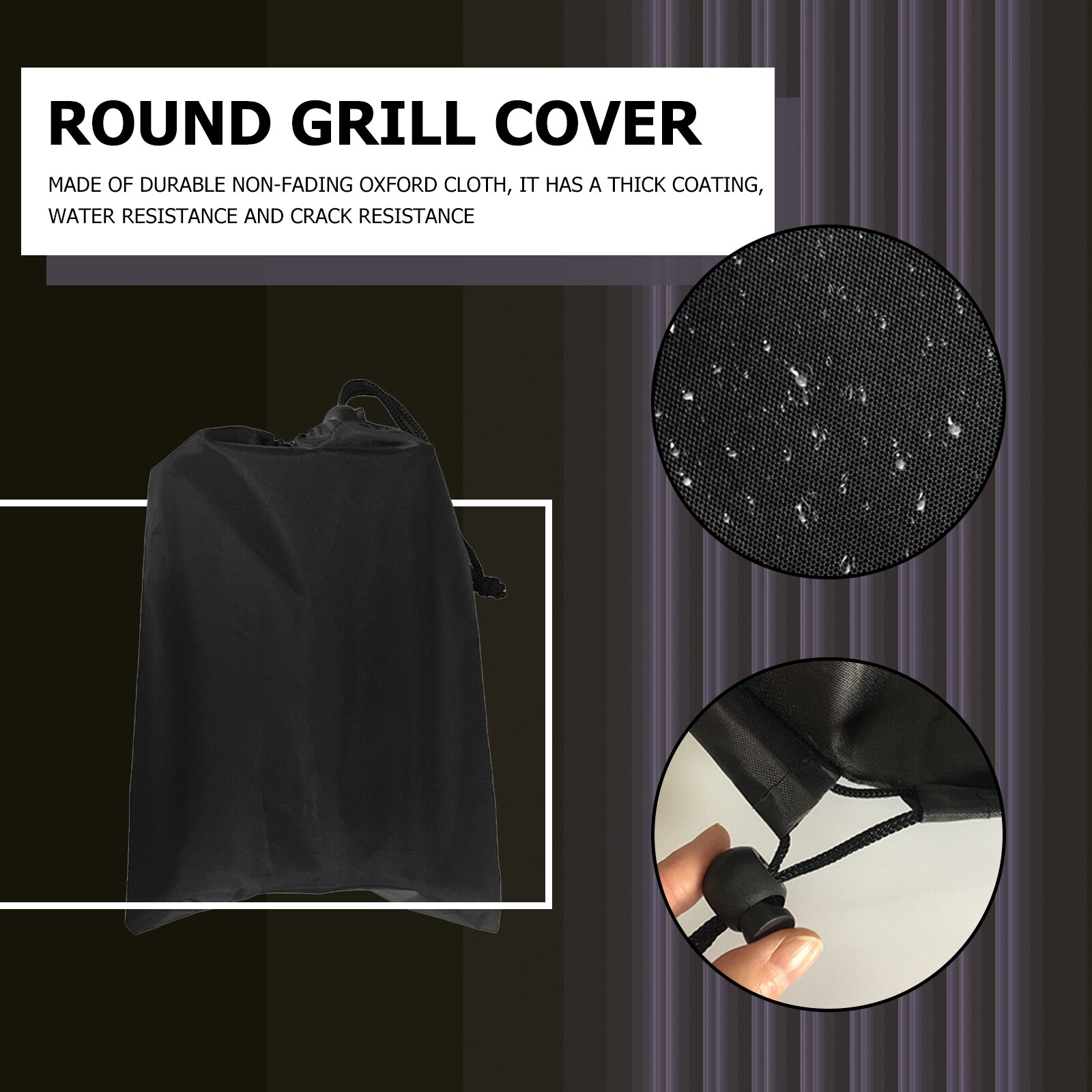 Round BBQ Grill Cover Waterproof Dustproof Drawstr... – Grandado