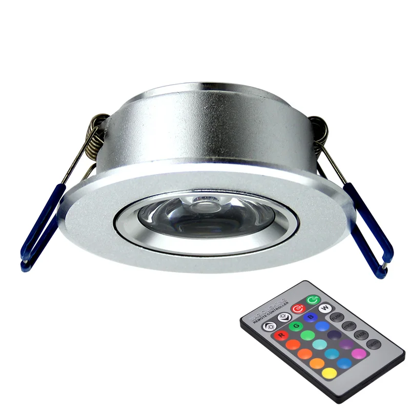 Silver Dia 68mm Spotlight RGB Remote Control Dimma... – Grandado