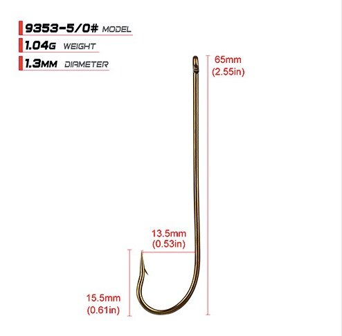 High Carbon Steel Fish hooks Long handle hook pesc... – Vicedeal