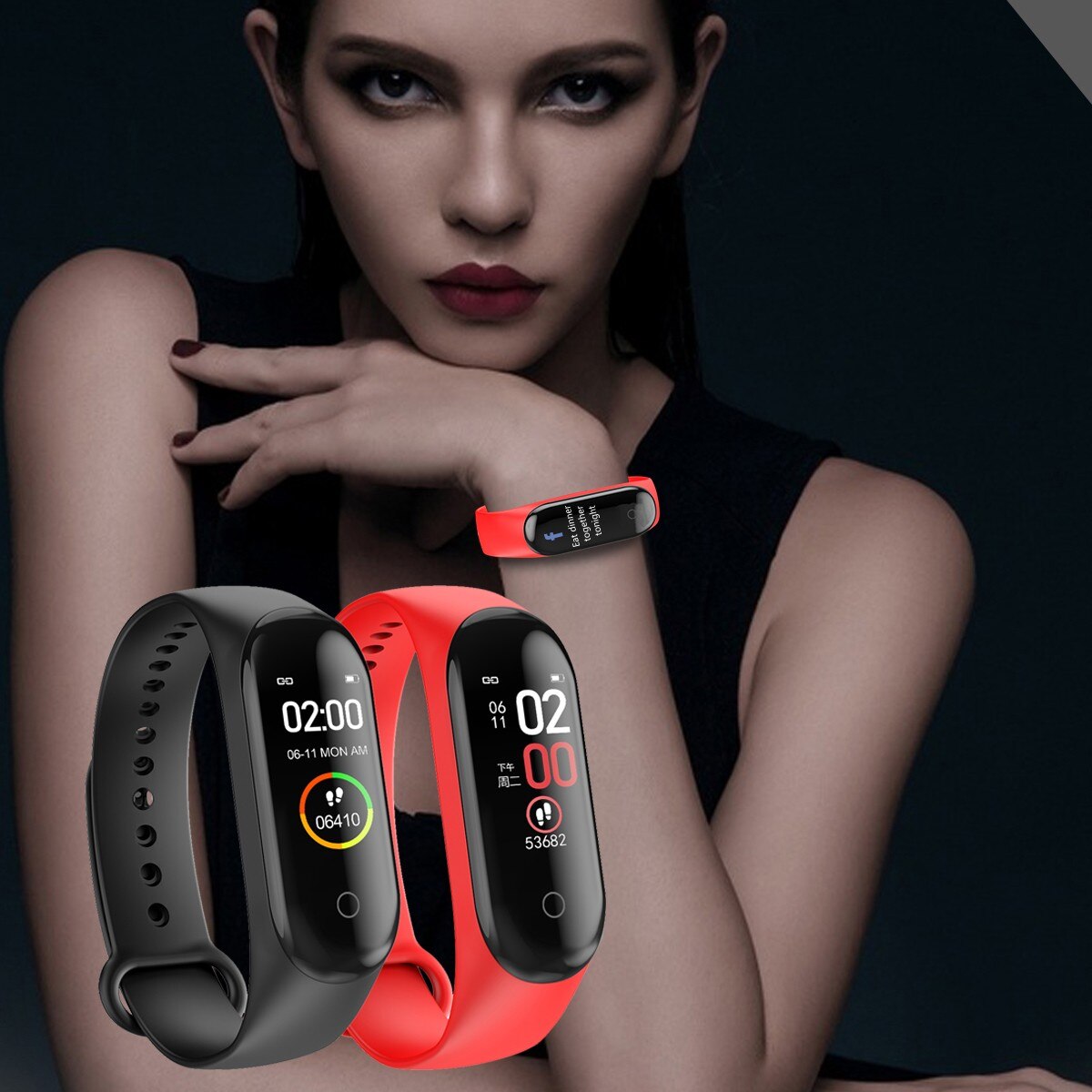 M4 Smart Band Armband Bluetooth Sport Horloge Smar... – Vicedeal