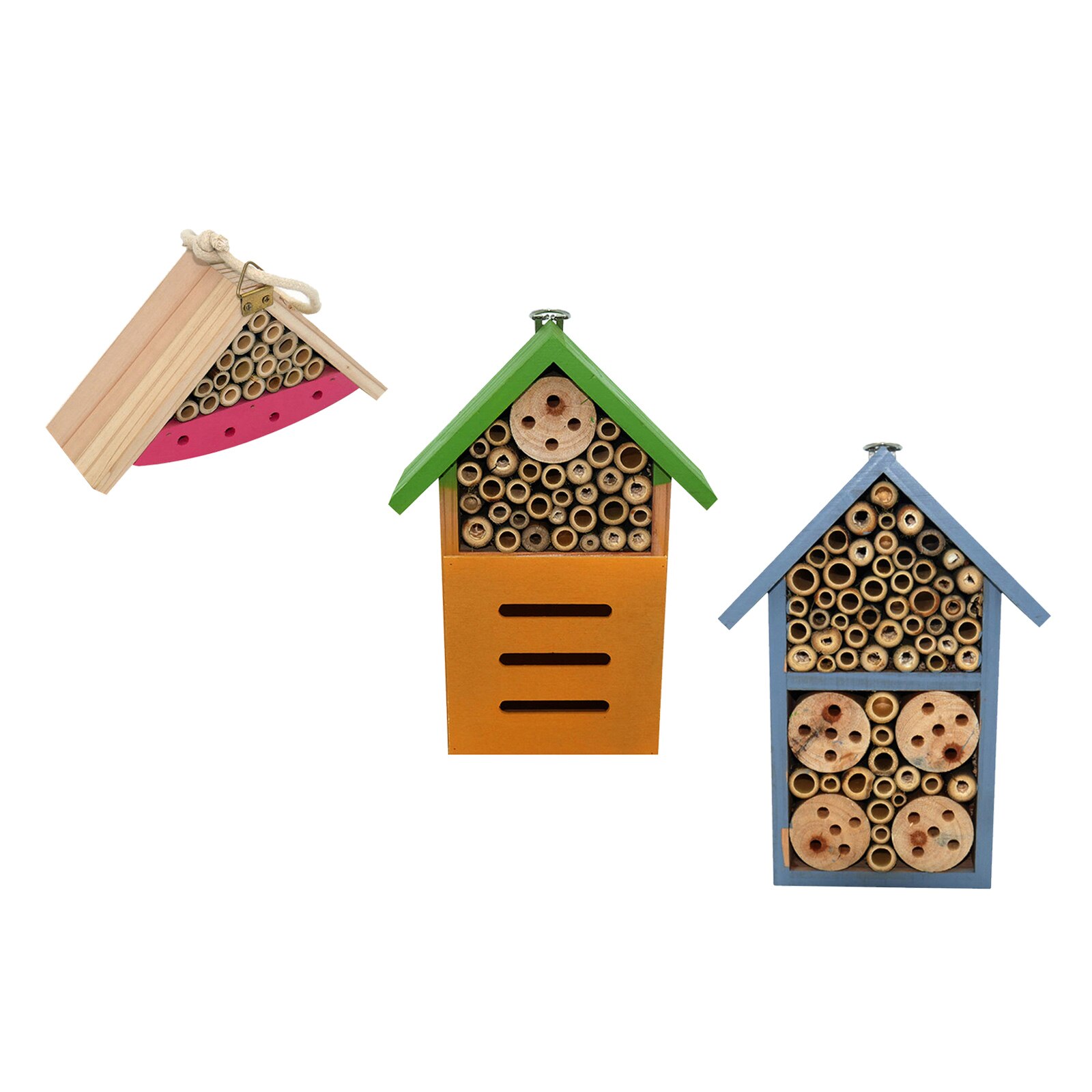 Natural Wooden Insect House Hotel Bee House Hive H... – Grandado